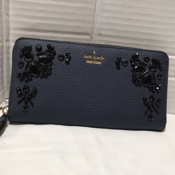 kate spade | Bags | Kate Spade Zip Around Leather Wallet With Multi ...